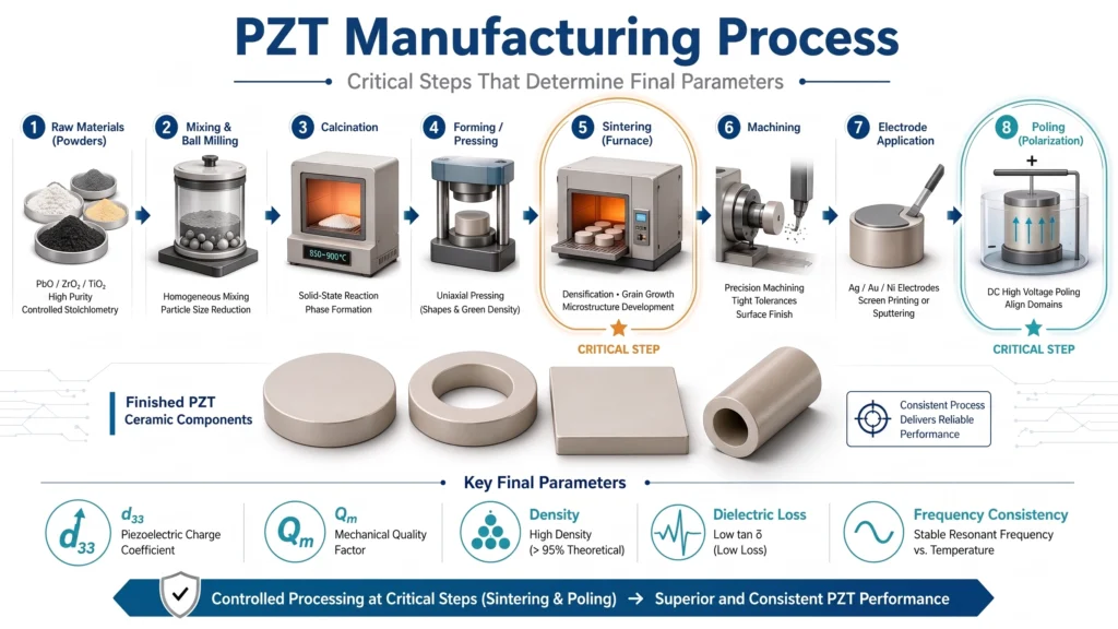 PZT Manufacturing Process and Key Parameter Control | Hurricane PZT